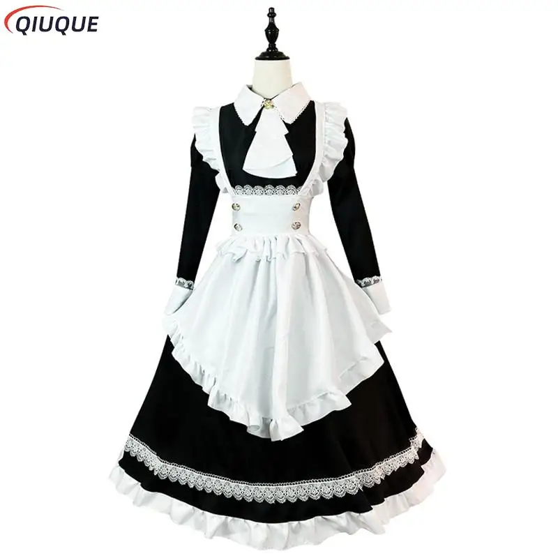 Women-Maid-Outfit-Lolita-Dress-Cute-Kawaii-Cafe-Costume-Black-White-Men ...