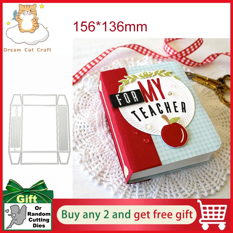 BooK-Box-Books-Frame-Metal-Cutting-Dies-Scrapbooking-Album-Paper-Craft ...