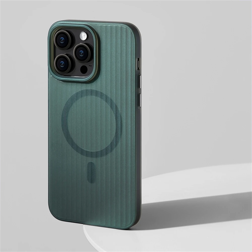 Luxury-Corrugated-Pattern-For-Magsafe-Magnetic-Wireless-Charge-Case-For ...