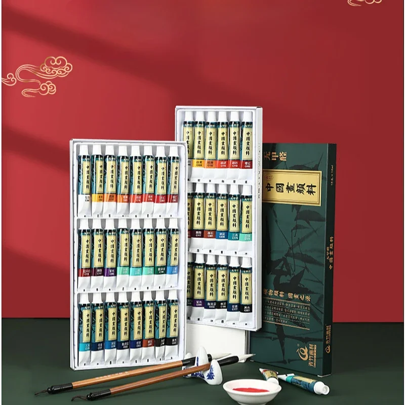 12-18-24-Colors-Chinese-Painting-Set-12ml-Calligraphy-Ink-Beginner ...