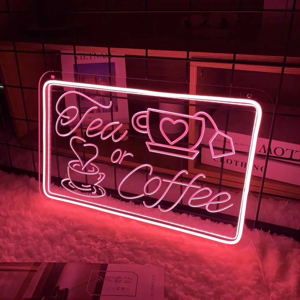 12 Colors Tea and Coffee Neon Sign Personality Custom Made Led Luminous ...
