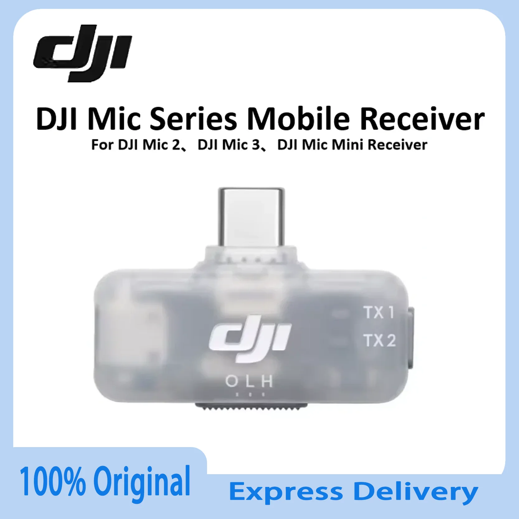 Original DJI Mic Series Mobile Receiver Compatible With DJI Mic 2 Mic 3 ...