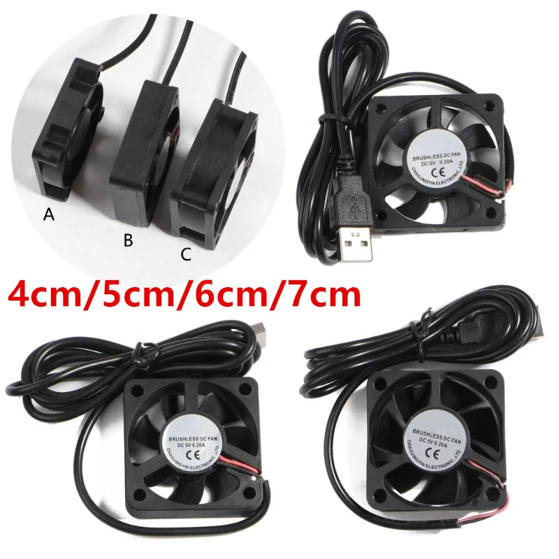 USB-Fans-CPU-Cooling-Radiator-5V-2Pin-USB-Fans-for-Computer-Case-Server ...