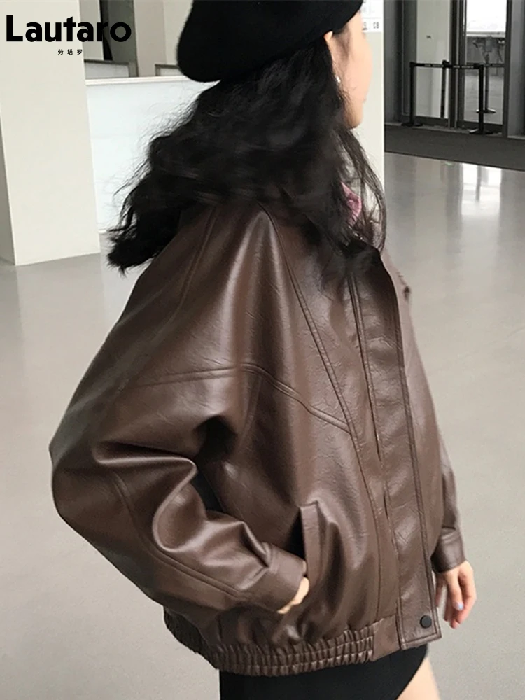 Brown Leather Jacket Women