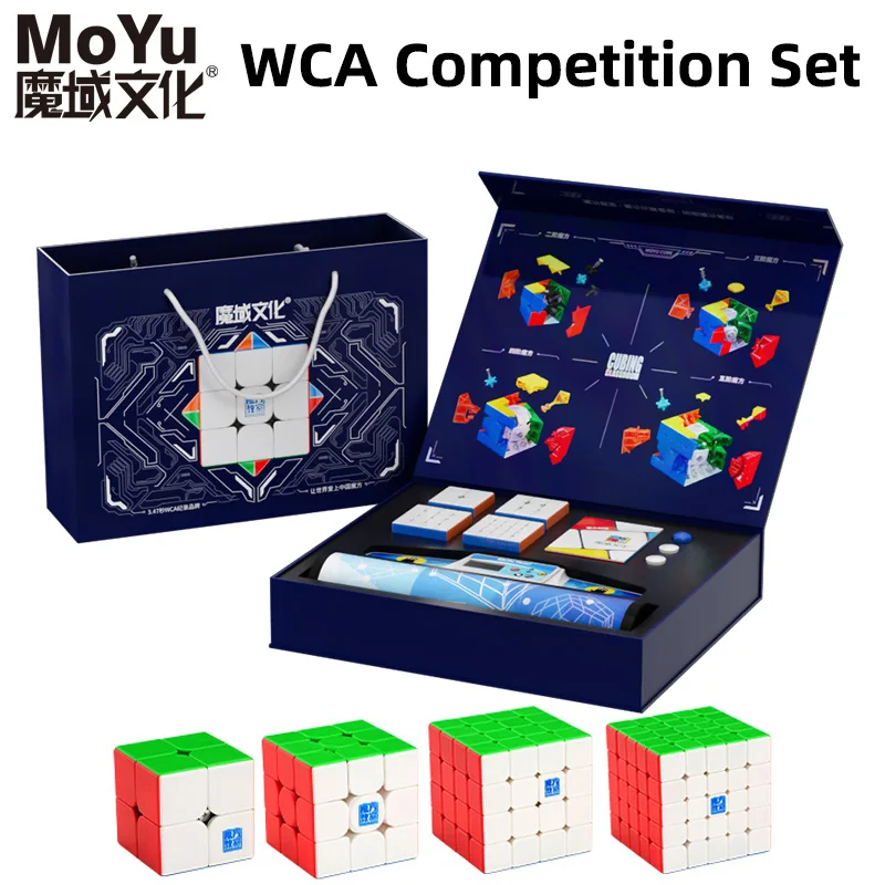MOYU-MeiLong-Magnetic-Magic-Cube-WCA-Competition-Timer-Set-2x2-3x3-4x4-5x5-Professional-Speed ...