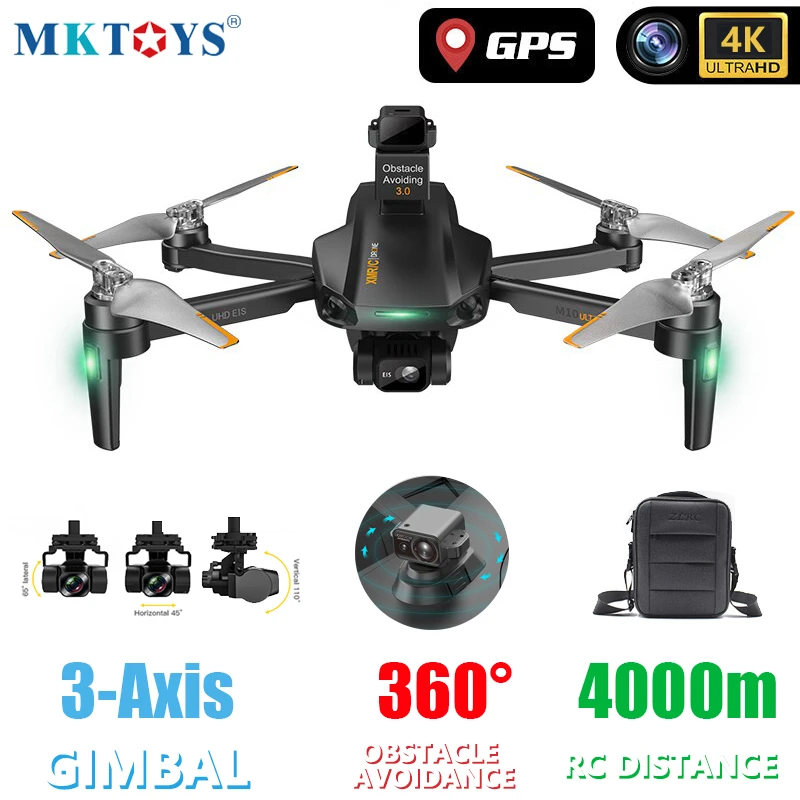 Gps Drone M10 Ultra Professional Drones 4k Camera 3-axis Gimbal 360 ...
