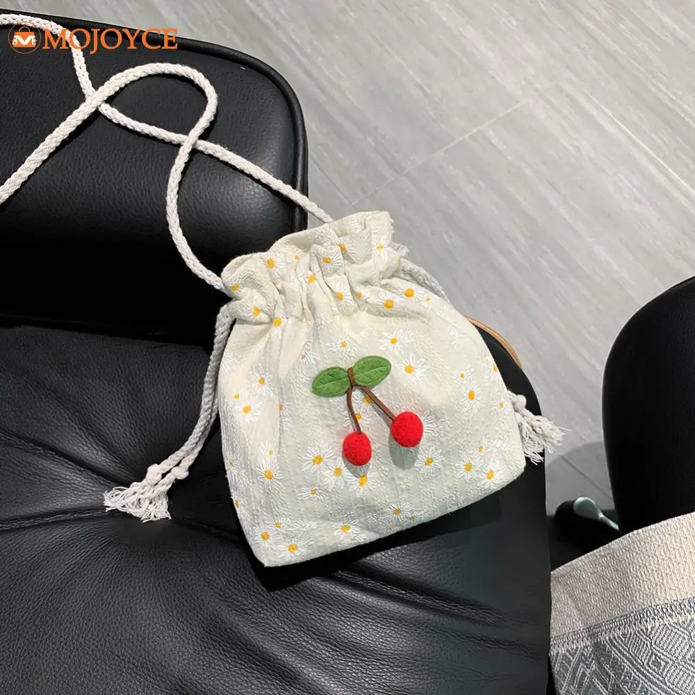 Delicate-Cherry-Decor-Drawstring-Wristlet-Bag-Fashion-Daisy-Embroidered ...