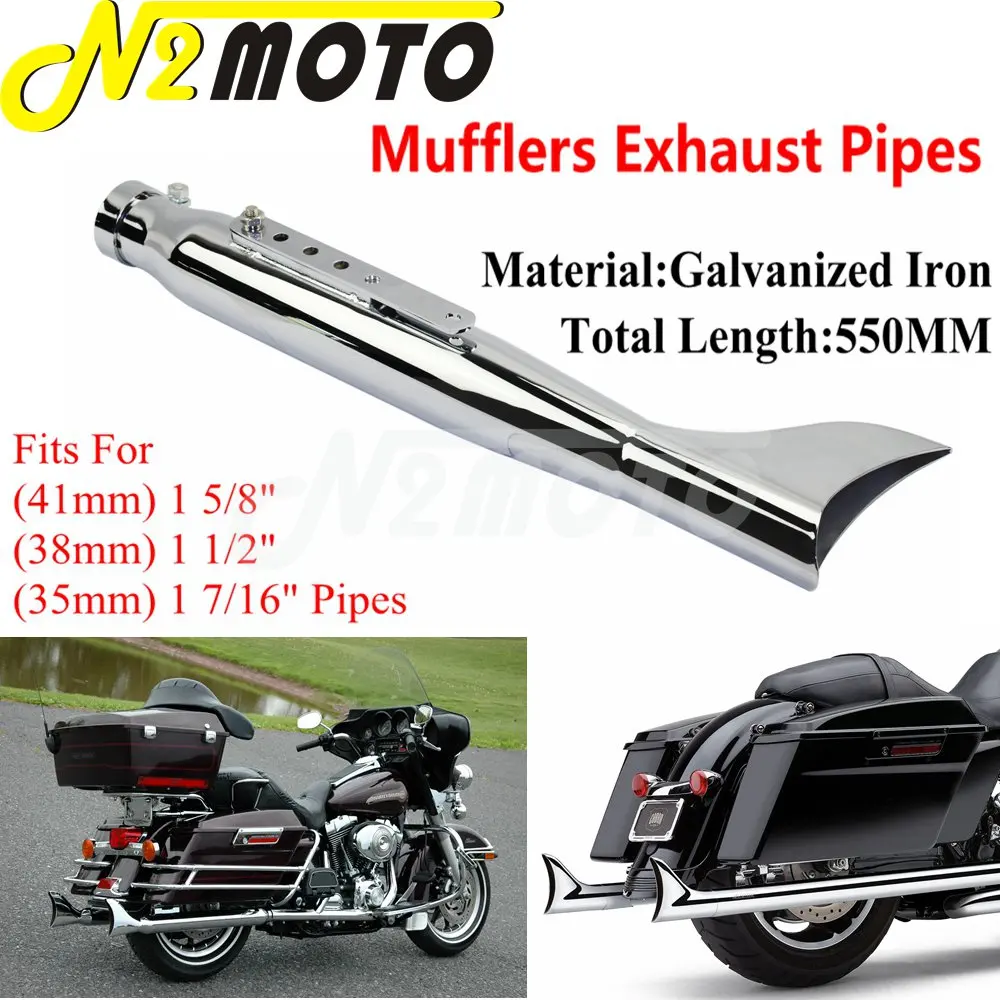 Right-Side-Motorcycles-Galvanized-Fishtail-Exhaust-Muffler-with-DB ...