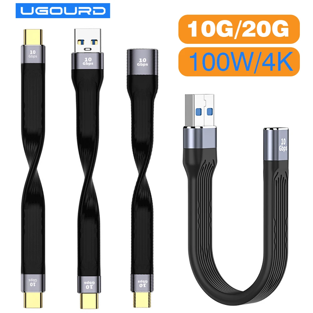 Cable-corto-USB3-1-10gbps-13cm-PD-100W-USB-a-tipo-C-convertidor-de ...