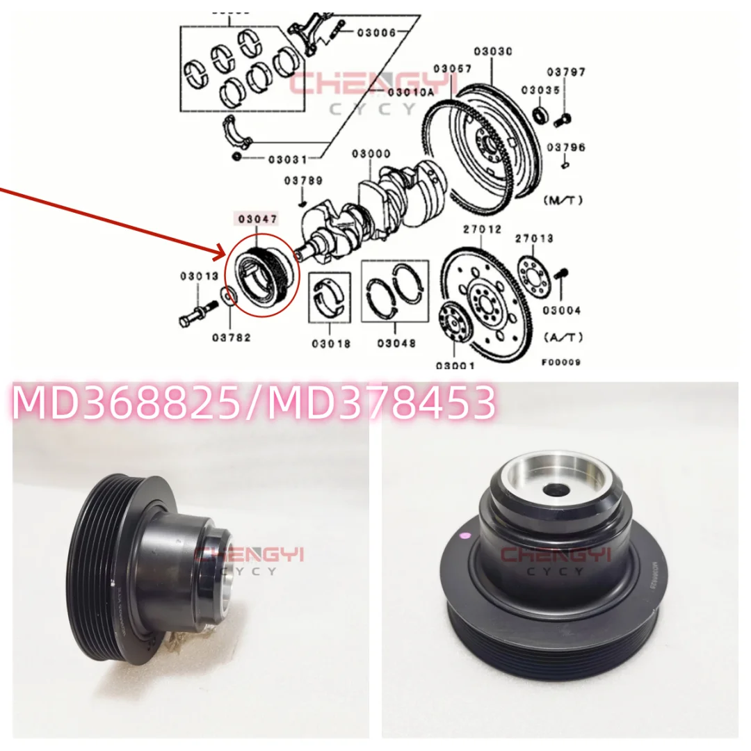 Crankshaft Pulley Fit For Pajero Montero Shogun V63W V65W V73W V75W ...