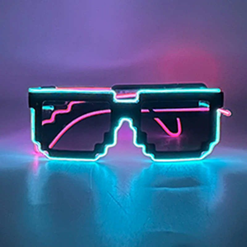 Wireless-Mosaic-Luminous-Rave-Glasses-LED-Bar-music-show-Sunglasses ...