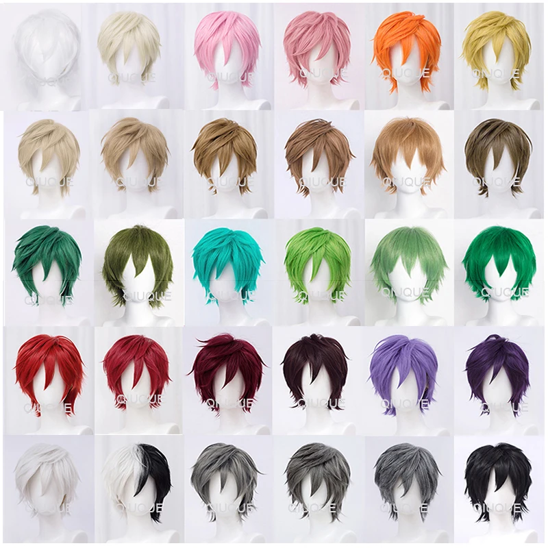 30cm-Short-Straight-Cosplay-Wig-Anime-Tilt-Up-Compatible-Universal ...