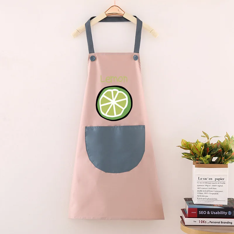 1Pc-Waterproof-Apron-Lemon-Peel-Green-Household-Apron-PVC-Oil-proof ...