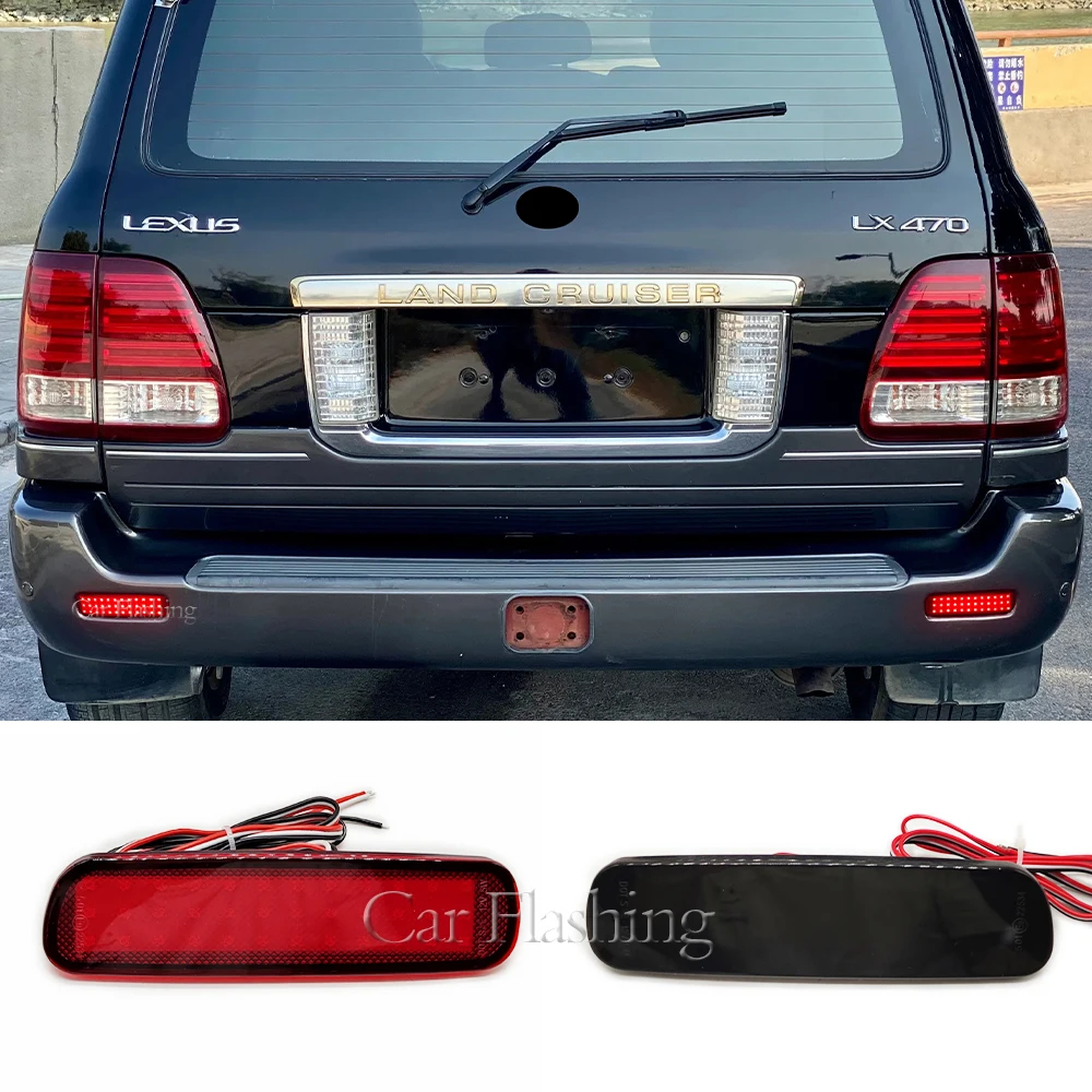 2PCS LED Rear Bumper Reflector Light For Toyota Land Cruiser 100/Cygnus ...