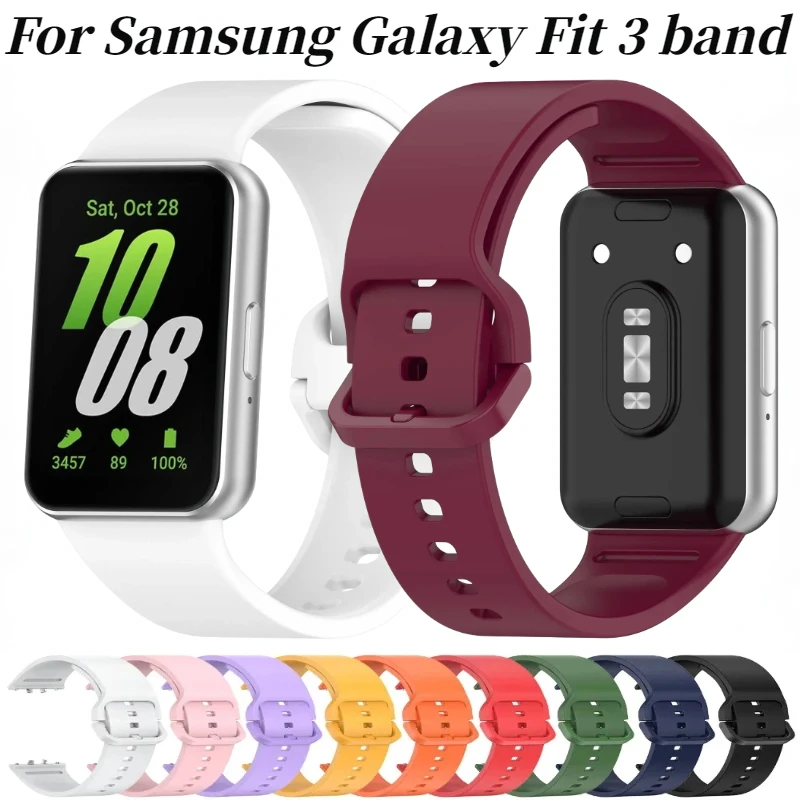 Silicone Strap for Samsung Galaxy Fit 3 Official Band Soft Bracelet ...