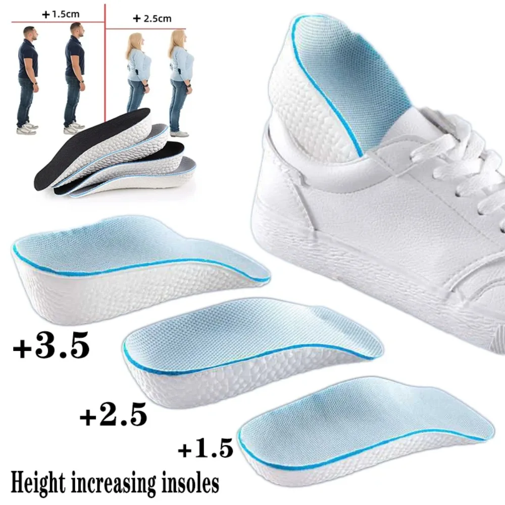 Breathable Invisible height Insole Arch support Durable Increasing Half ...
