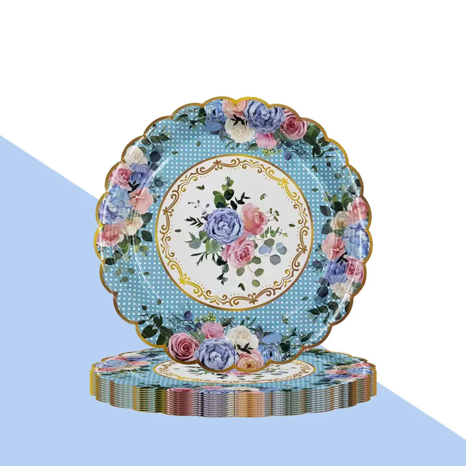Vintage-Floral-Paper-Plates-with-Scalloped-Edge-Truly-Scrumptious ...