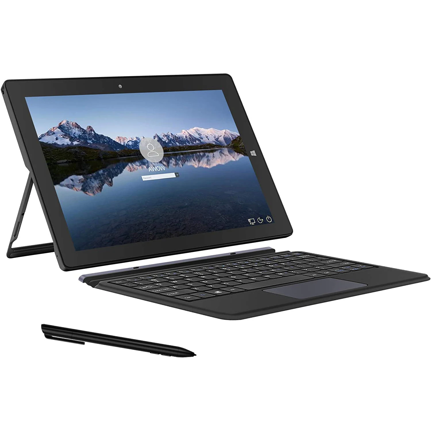 AWOW 10.1 Inch 2 in 1 Laptop 8GB Ram 128GB Storge Tablet With Keyboard ...