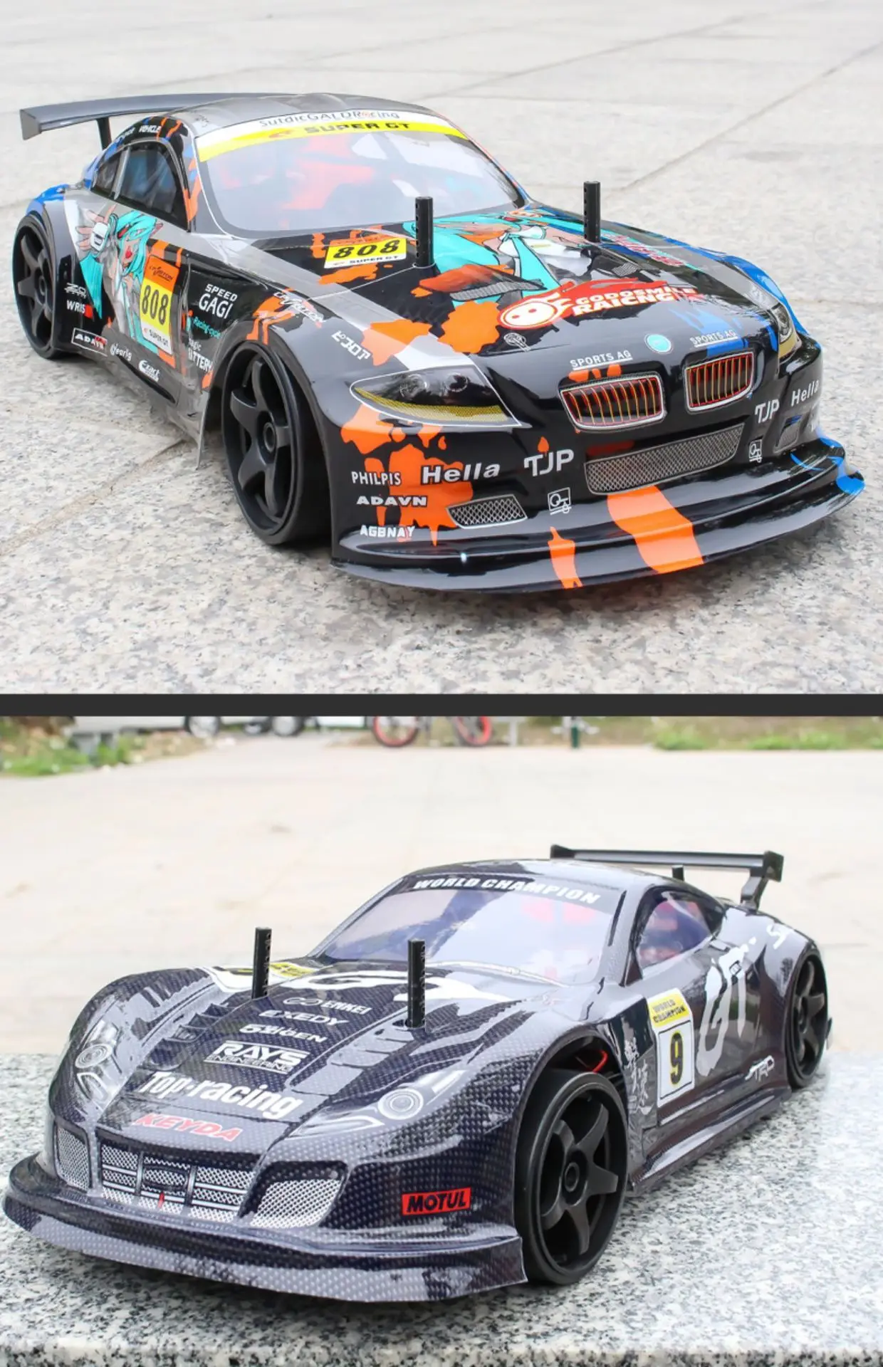 Rc 1/10 KXKLGWHN RC Cars 70km/h High Speed Drift Racing Car,1/10 Scale ...