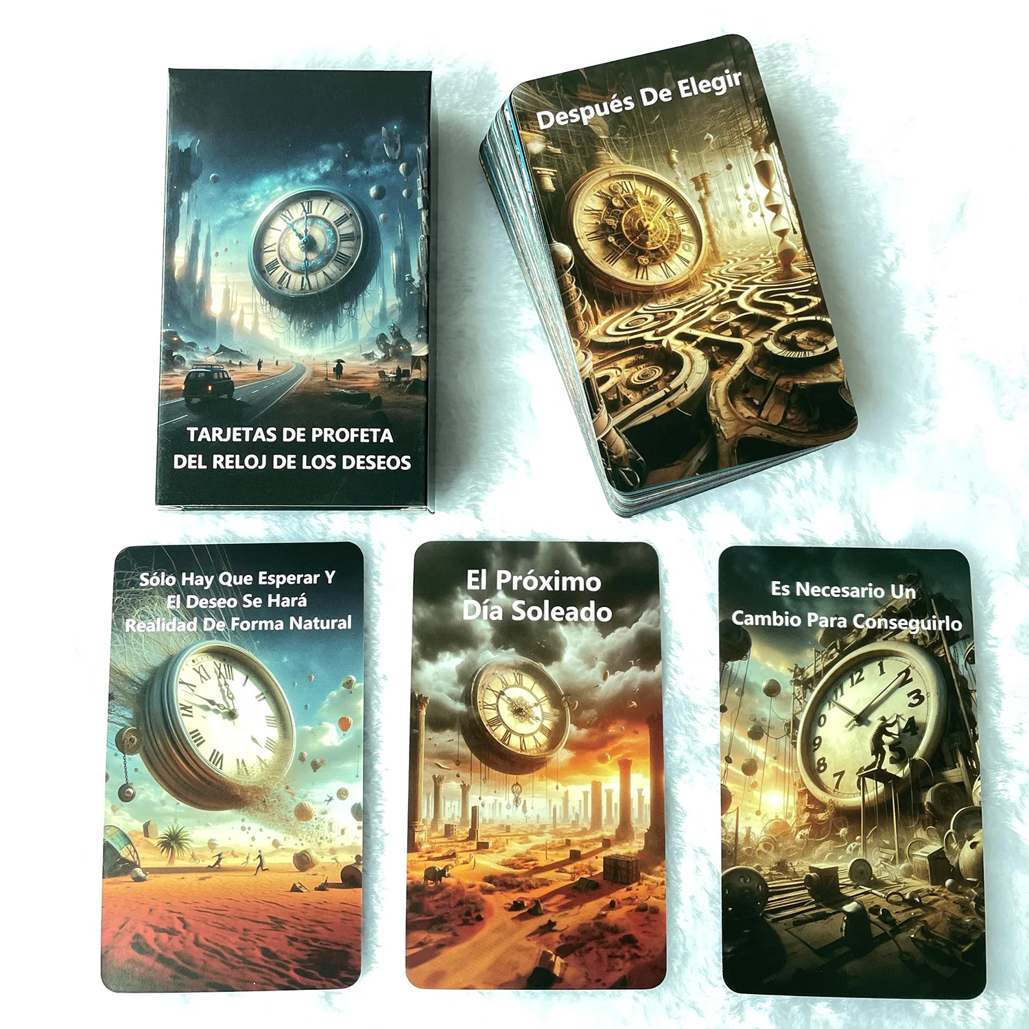 Spanish-Wishful-Clock-Prophet-Oracle-Cards-Clarity-Tarot-Deck-Oraculo ...