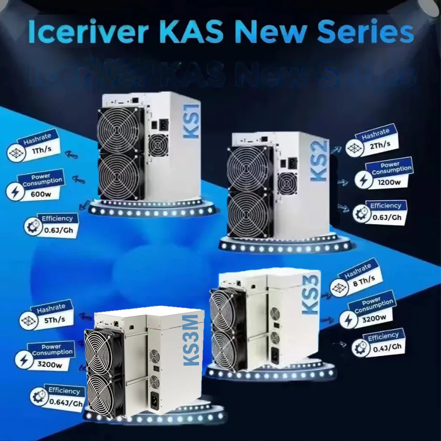 New IceRiver KS1/KS2/KS3/KS3M Asic Miner Kaspa Mining Crypto Machine ...