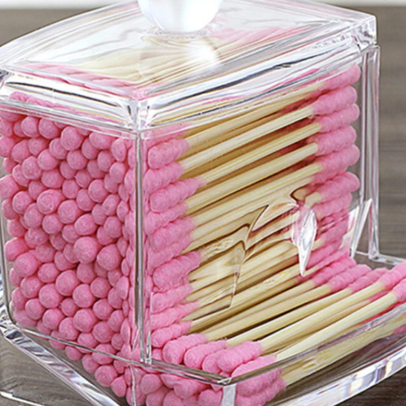 Acrylic Cotton Swabs Storage Holder Box | Transparent Storage Box ...