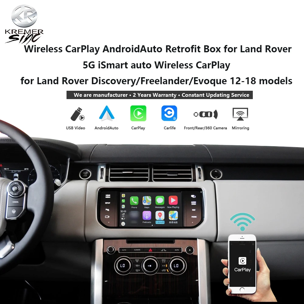 Wireless-Apple-CarPlay-AndroidAuto-for-Range-Rover-Evoque-Velar ...