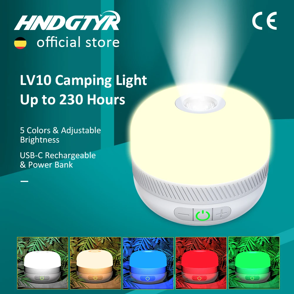 New Upgraded Camping Light Multifunctional Rechargeable Power Bank Outdoor Survival Lantern ...