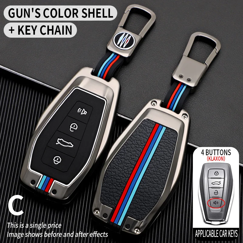Zinc Alloy Car Key Case Cover Fob Shell for Geely Coolray X6 geometry c ...