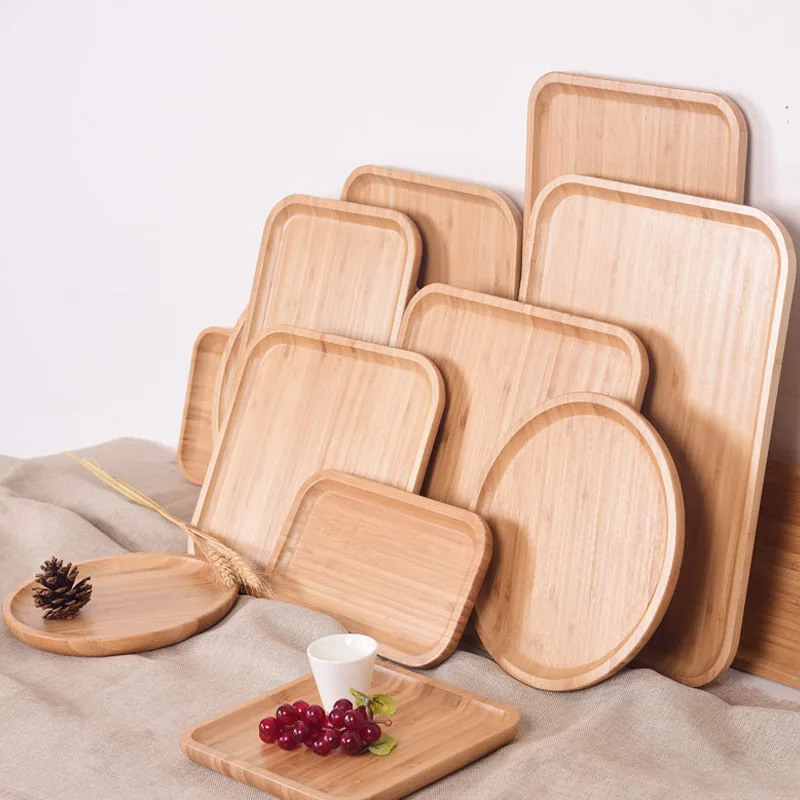 Wood-Beech-Plate-Fruit-household-buffet-plate-Oval-wooden-plate-trays ...