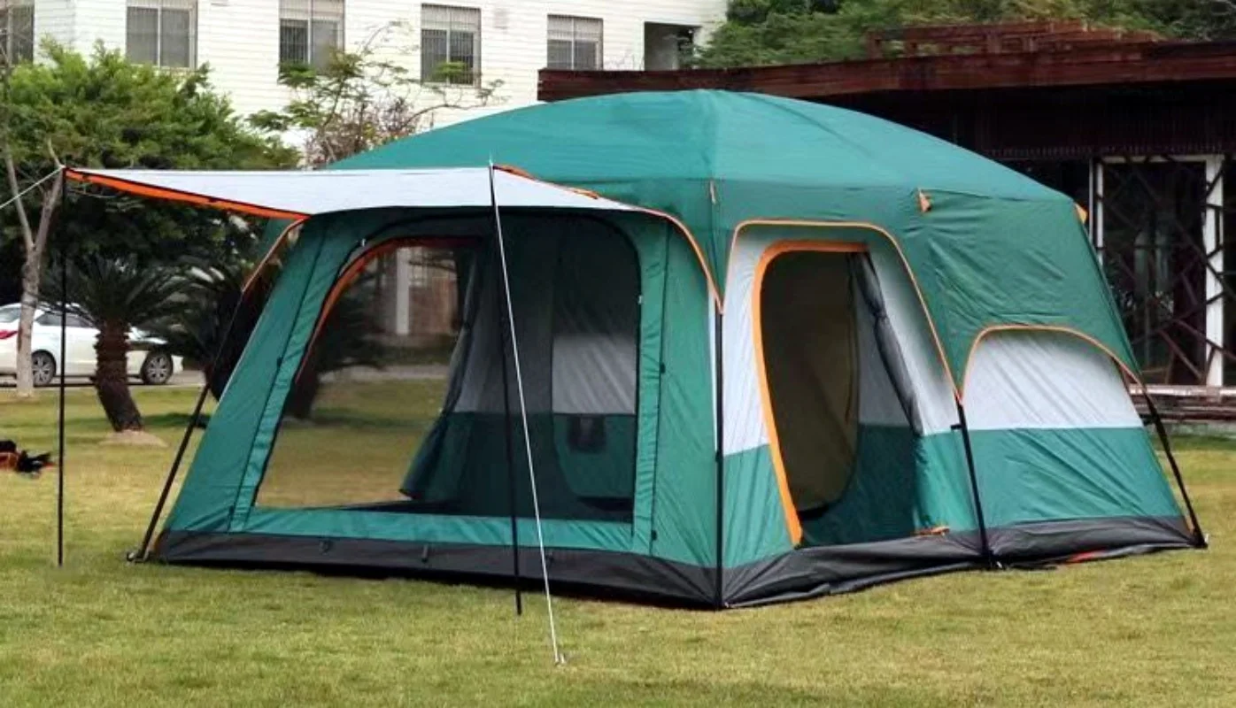 Outdoor-Camping-Double-layered-Luxury-Tent-Large-Family-Tent-5-8-People ...