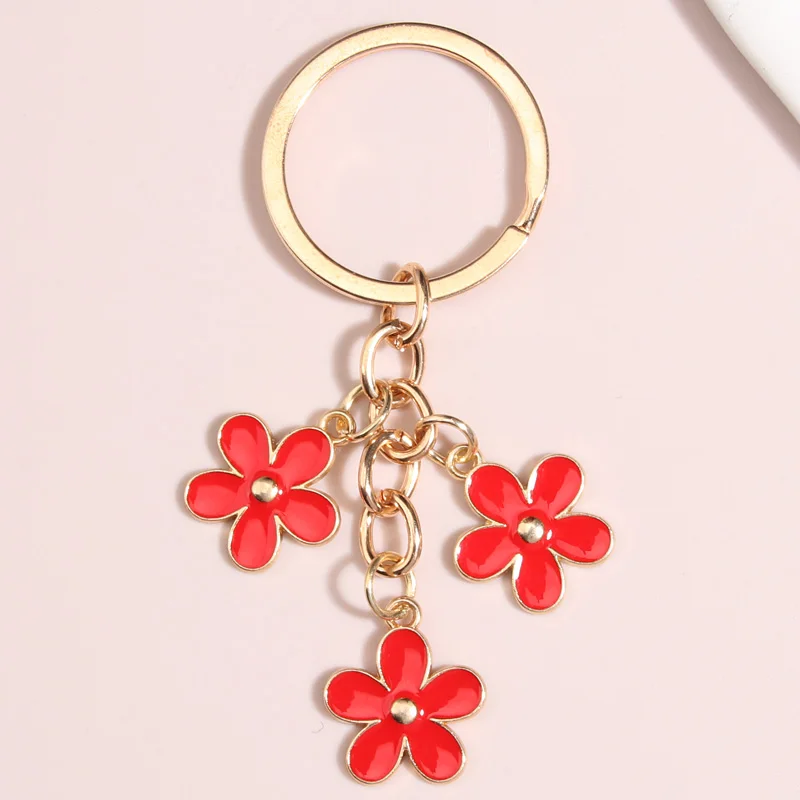 Cute Floral Keyring With Pearls For Women Gifts Crochet Alphabet ...