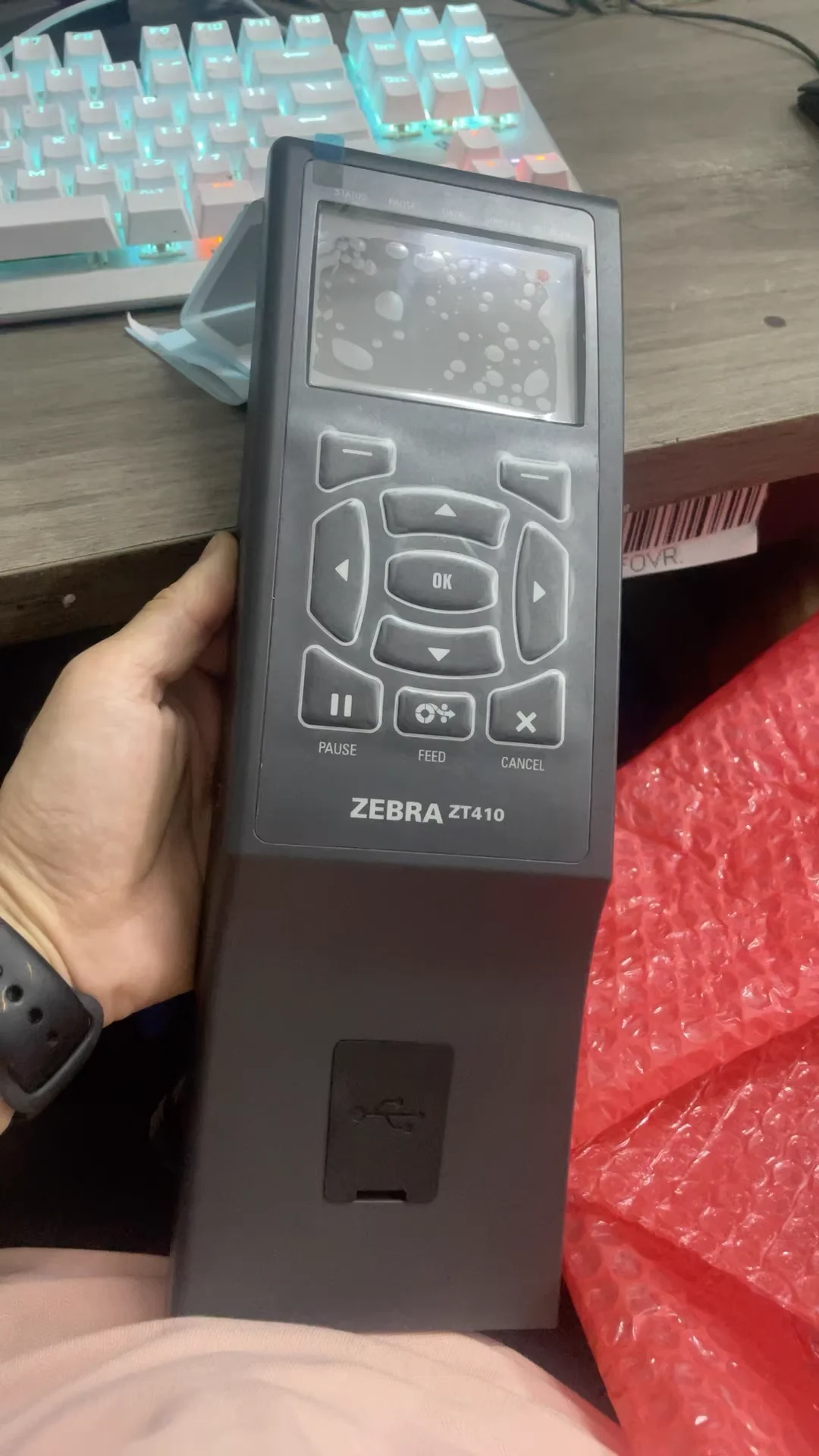 Original P1058930-001 ZT410 Front Panel Display for Zebra ZT410 Control ...