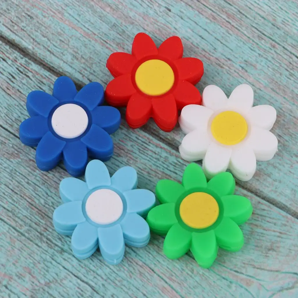 2x-Flower-Shape-Tennis-Rackets-Vibration-Dampener-Badminton-Racquet ...