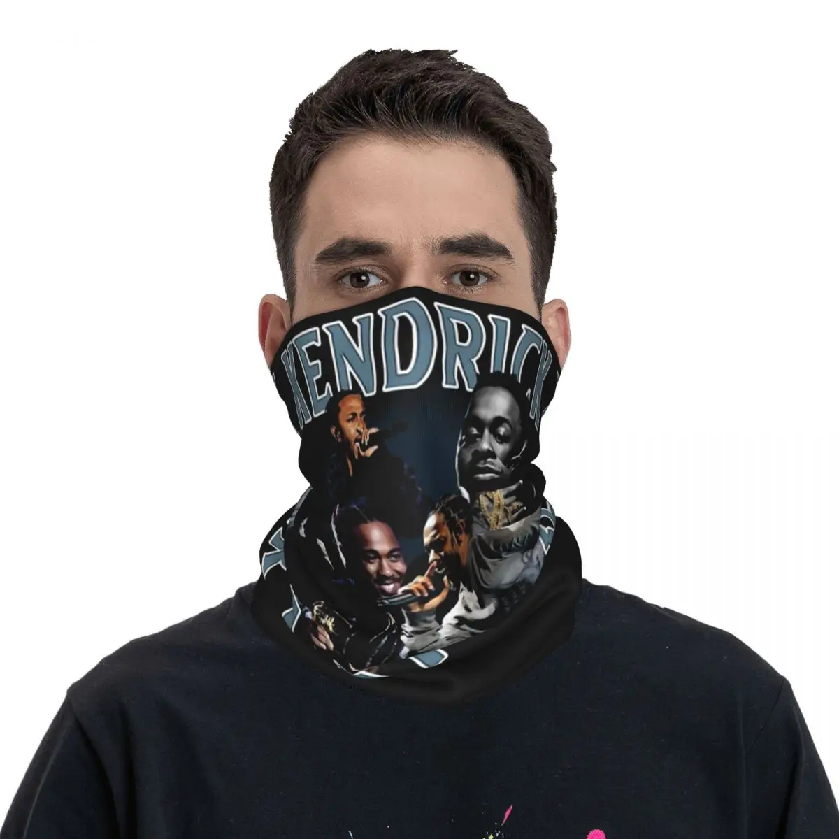 King Kendrick Lamar Vintage Rap Rapper Bandana Neck Gaiter Merch Hip ...