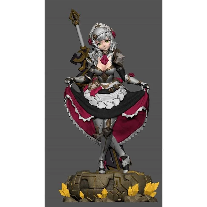 1/12 Scale Game Character Model Kit Anime Lady Figure Genshin Noelle ...