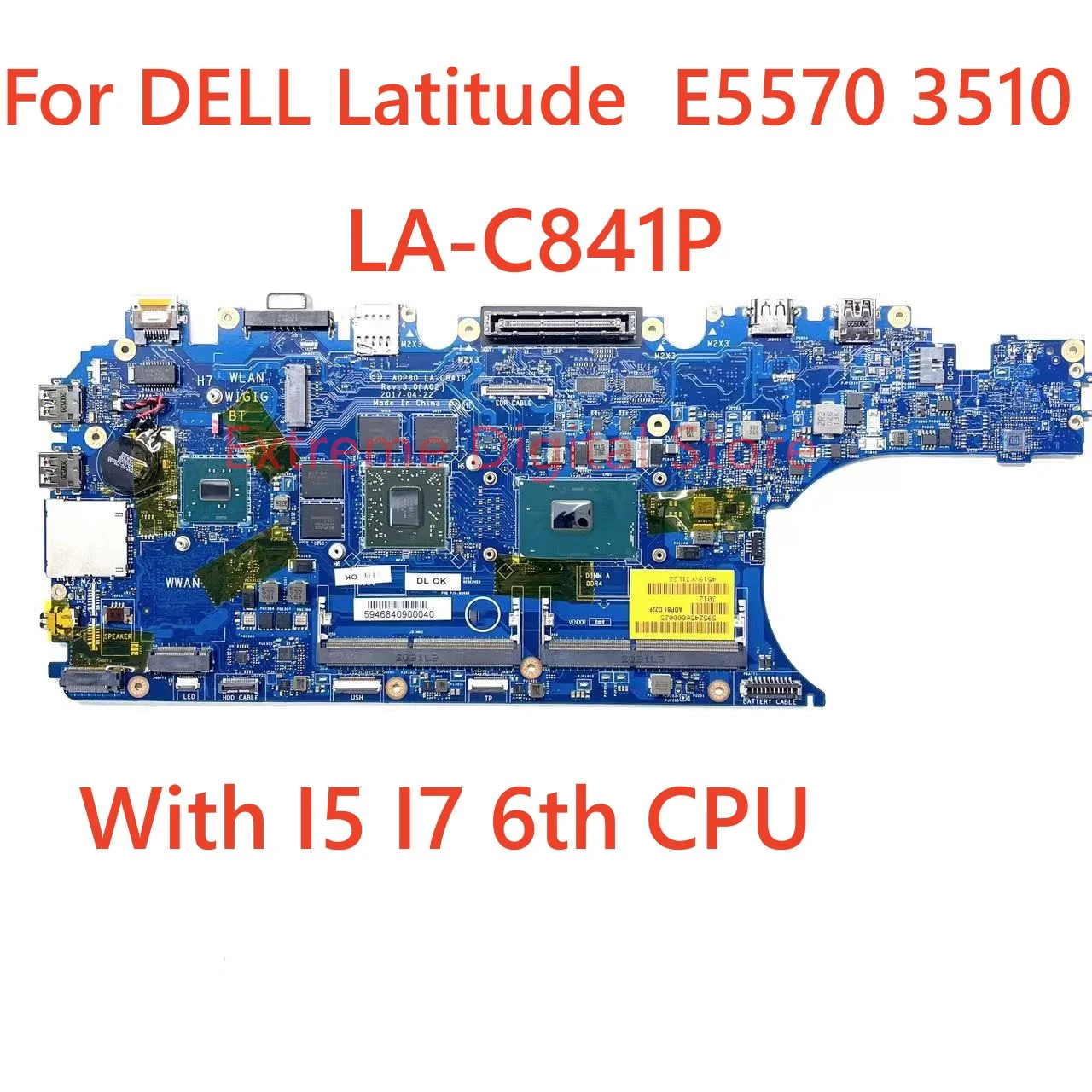 ADP80 LA-C841P For Dell Precision 3510 M3510 E5570 5570 Laptop ...