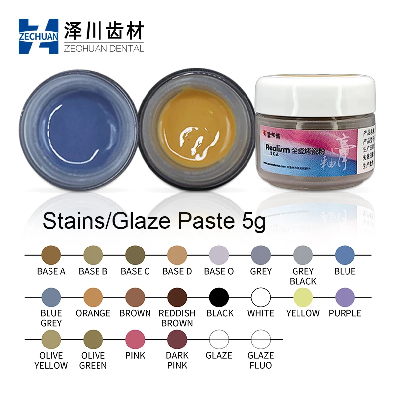 Realism-Paste-Glaze-Fluo-5g-Dental-Lab-Ceramics-Stains-Low-Temperature ...