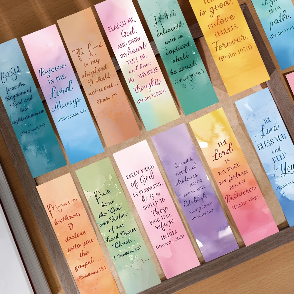 30pcs Watercolor Bible Bookmark Reading Pages Books Tagging Books ...