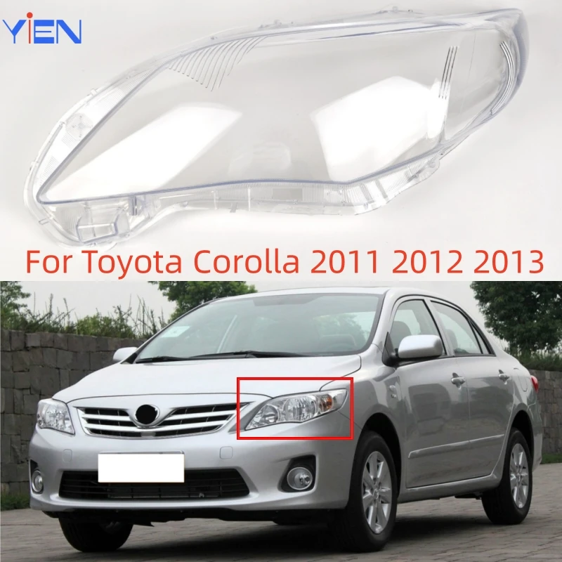 For-Toyota-Corolla-2011-2012-2013-Car-Front-Headlight-Cover-Left-Right ...