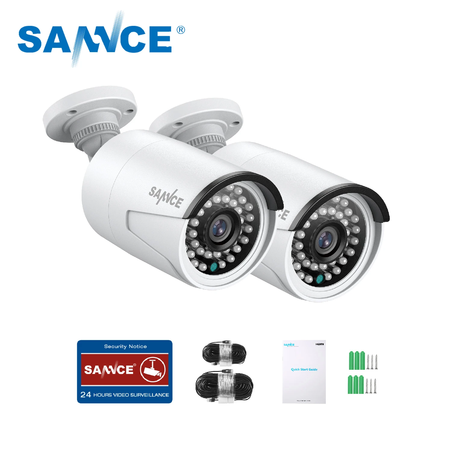 Outdoor Security Camera Sannce | Hd Camera Surveillance Sannce | Poe ...