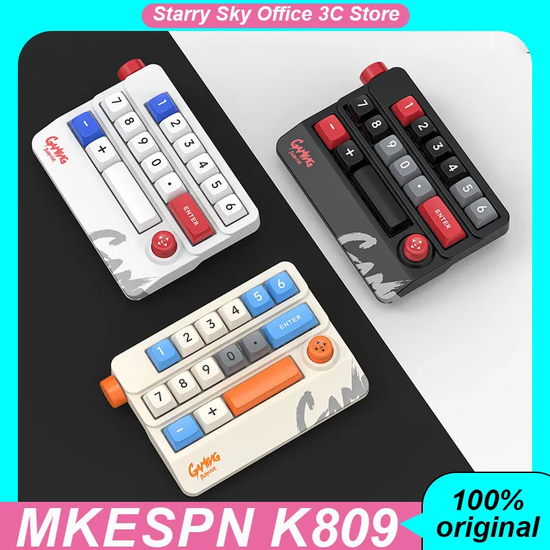 Mkespn-Sxs-K809-Mechanical-Keyboard-Macro-Defined-Joystick-Aluminum-Alloy-Hot-Plugging-Rgb ...
