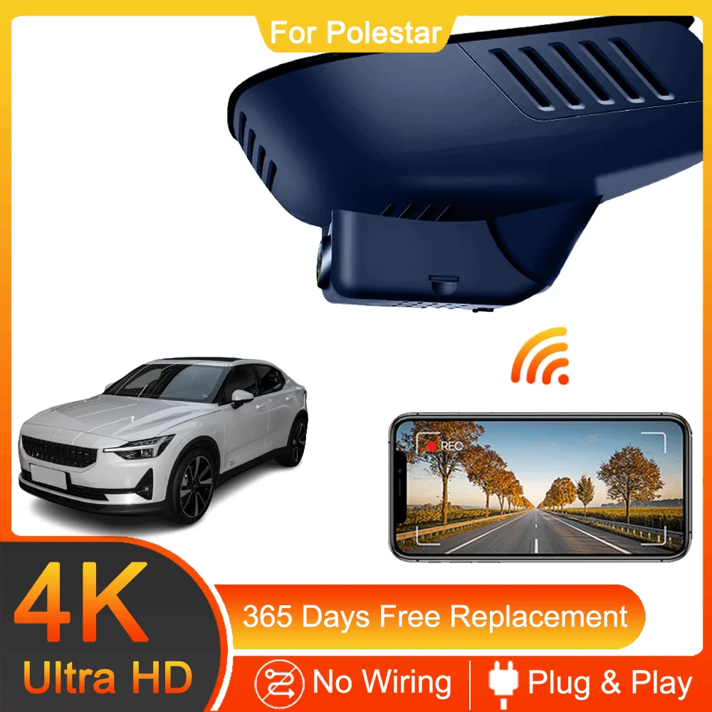 For Polestar 2 2023 2022 2021 Front And Rear 4k Dash Cam For Car Camera ...