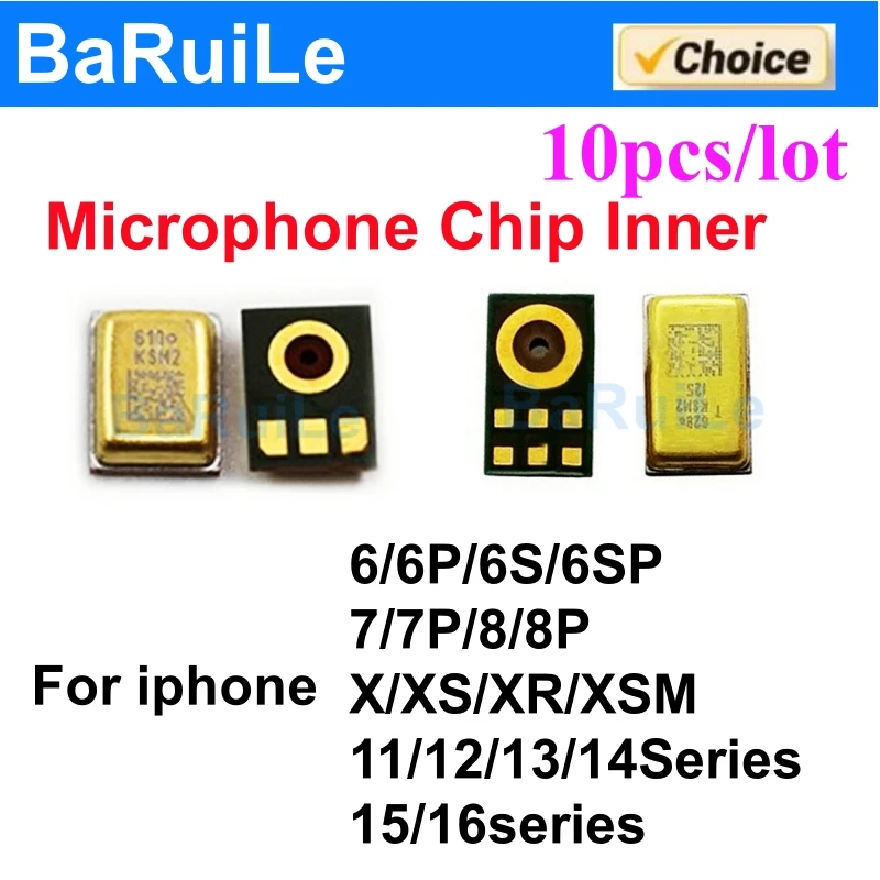 10pcs Speak Microphone Chip for for iPhone 16 15 14 13 Pro Max 12 Mini ...