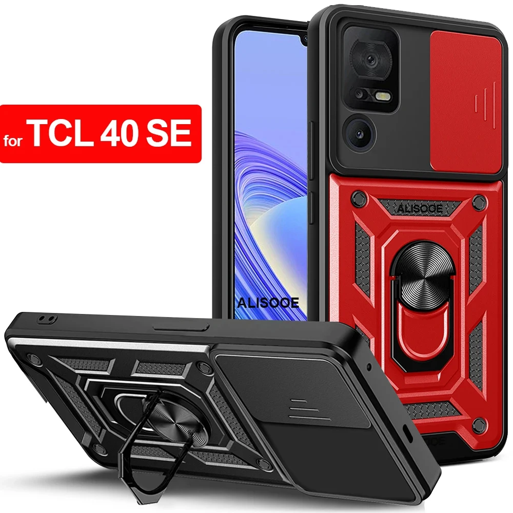 Capa-for-TCL-40-SE-Case-Armor-Slide-Camera-Lens-Protection-Ring-Stand ...