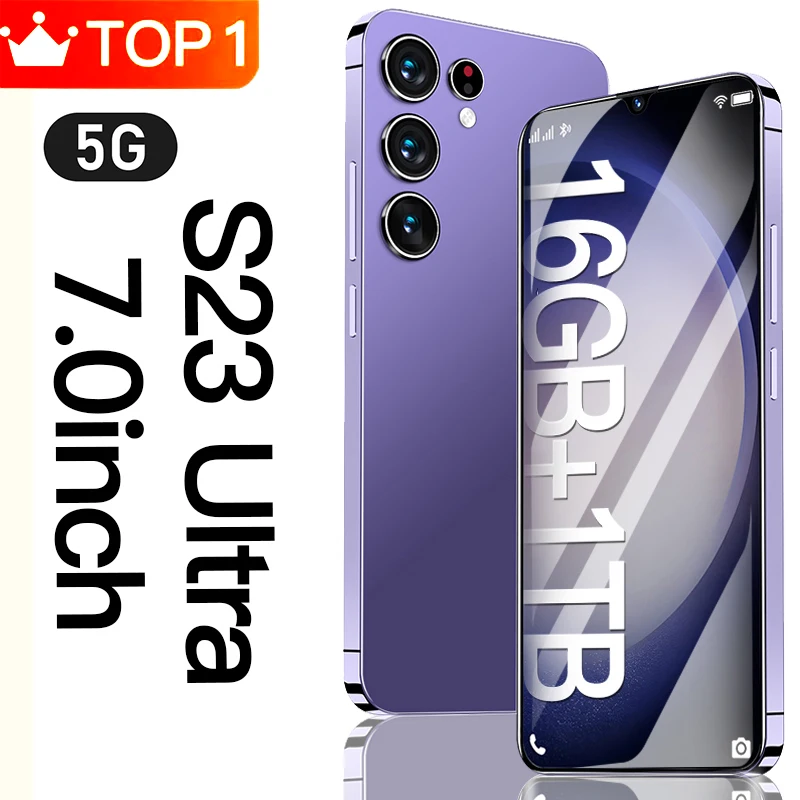 Teléfono Inteligente S23 Ultra versión Global, Smartphone de 7,0 pulgadas, 4G, 5G, 16G + 1T ...