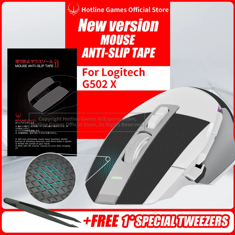 Hotline-Games-Mouse-Anti-Slip-Grip-Tape-for-Logitech-G502-X-PLUS-Sweat ...
