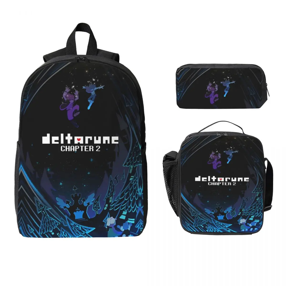 3Pcs Deltarune Game merch Backpack Set for Children Pencil Boxes ...
