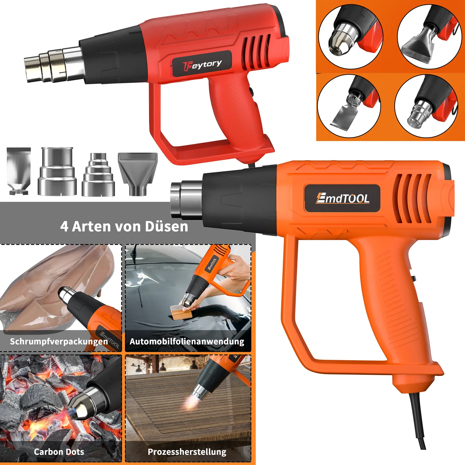 DayPlus-Heat-Gun-2000W-Professional-Dual-Temperature-Settings-Double ...