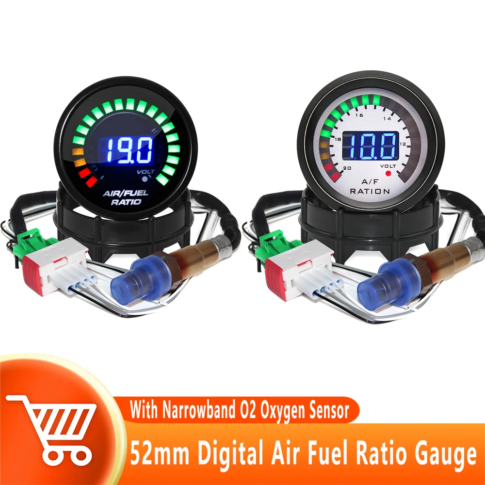 Car-Gauge-AFR-2-in-1-Racing-Gauge-with-Narrowband-O2-Oxygen-Sensor-52mm ...
